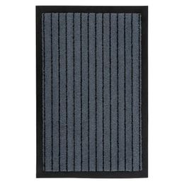 Kayoom Fu&szlig;matte &raquo;Fine Line 225&laquo; rechteckig 6 mm H&ouml;he T&uuml;rmatte, Eingang, Schmutzfang, mit Streifen grau Polypropylen B : 80cm 1 Stk., 6mm, L: 120cm