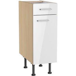 KOCHSTATION Unterschrank &raquo;KS-Lucy&laquo; Breite 30 cm, h&ouml;henverstellbare F&uuml;&szlig;e, Soft-Close Eiche hell, B/H/T: 30cm x 87cm x 58,1cm, Schubladen: 1 Stk. T&uuml;ren: