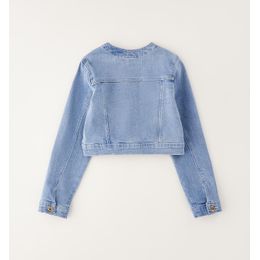 IDO M&auml;dchen Outdoorjacke "GIRL JACKET"washed light blau, Gr. 140, 98% Baumwolle, 2% Elasthan, Jacken