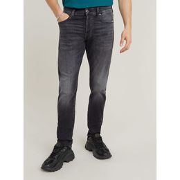 G-Star Raw G-STAR Herren Regular-fit-Jeans "3301 Slim Jeans", grau, Gr. 26, Obermaterial: 91% Baumwolle, 8% Elastomultiester, 1% Elasthan, Jeans