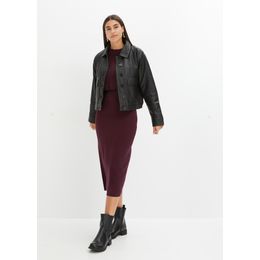 bonprix Damen Strickkleid, lila, Gr. 40, Strick, Obermaterial: 50% Viskose, 26% Polyamid, 24% Polyester, Kleider, f&uuml;r Fr&uuml;hjahr und Sommer, aus