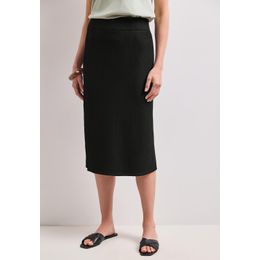 Street One Damen Midirock, schwarz, Gr. 42, unifarben, Stoff, 75% Viskose, 20% Polyester, 5% Elasthan, R&ouml;cke, in Midi-L&auml;nge