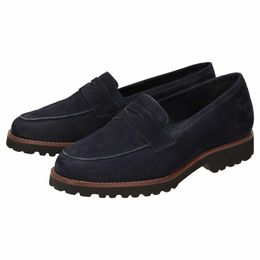 Sioux Damen Slipper "Meredith-709-H", Gr. 38, blau, Obermaterial: 100% Lammveloursleder LAVL. 100% Gummi rubber., Schuhe