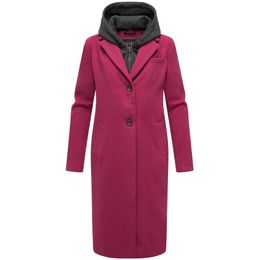 Navahoo Damen Langmantel "Kekstraum 14", lila, Gr. M, Obermaterial 1: 95% Polyester, 3% Viskose, 2% Elasthan. Obermaterial 2: 100% Polyester.