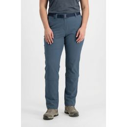 Maier Sports Damen Zip-off-Hose "Da-Zip Off Hose el. Arolla", blau, Gr. 19, Obermaterial: 90% Polyamid, 10% Elasthan, Hosen, mit Zipp-off-Funktion,