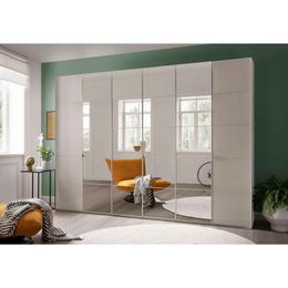 Wiemann Kleiderschrank &raquo;Quito&laquo; hochwertige Beschl&auml;ge inkl. T&uuml;rd&auml;mpfung beige Floatglas, Holzwerkstoff B/H/T: 295,2cm x 236cm x 58cm, T&uuml;ren: 6 Stk. 