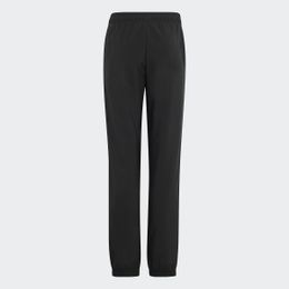 M&auml;dchen Sporthose "J SL STFD PT", schwarz, Gr. 128, adidas Sportswear, Obermaterial: 100% Polyester, Hosen, f&uuml;r Kinder, normal-weite Passform, aus