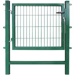 Arvotec Zauneinzelt&uuml;r &raquo;EASY&laquo; Breite: 100 cm, H&ouml;he: 80 - 120 cm, zum Einbetonieren, montagefertig gr&uuml;n Metall B/H: 100cm x 80cm