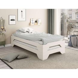 OTTO home Massivholzbett &raquo;Melwine &ndash; Stapelbett aus massiver Kiefer, platzsparend & flexibel&laquo; in 2 Ausf&uuml;hrungen- als Einzelbett oder Set aus 2 Betten, 