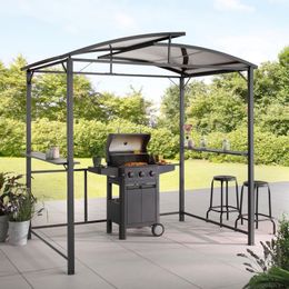 Konifera Grillpavillon &raquo;Roma&laquo; Au&szlig;enma&szlig;e BxT: 245x150 cm, Stahlgestell, Polycarbonat-Dachplatten grau B/H/T: 245cm x 232cm x 150cm
