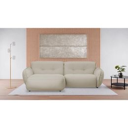 BETYPE Ecksofa &raquo;Be Fluffy Mega Sofa, bequem, viel Platz, Breite 289cm, L-Form&laquo; Softes Sitzgef&uuml;hl, moderne Kedernaht, hochwertiger Bezug beige 100% 
