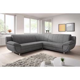 Trendmanufaktur Ecksofa &raquo;Rondo II, zeitlos & elegant, bequeme Armlehnen, L-Form&laquo; wahlweise mit Federkern, wahlweise mit Bettfunktion, B/T 267/247cm 