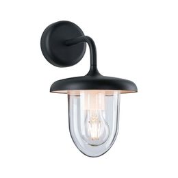 Paulmann LED Au&szlig;en-Wandleuchte &raquo;Vintario IP44 rund 180x250mm max. 20W 230V Anthrazit Aluminium&laquo; E27 1 Stk. seewasserresistent grau 1, H: 30,5cm, 1 Stk.