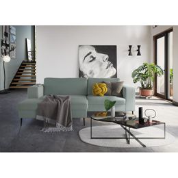 DOMO collection Ecksofa &raquo;Modica kompakt und elegant, Breite 244, L-Form&laquo; Auch in Cord, Fu&szlig;h&ouml;he passend f&uuml;r g&auml;ngige Saugroboter! blau B/H/T: 244cm x 