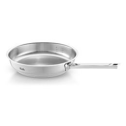 Fissler Bratpfanne &raquo;Original-Profi Collection &laquo; Edelstahl 18/10 1 Stk. tlg. Kaltmetallgriffe;Mess-Skala (L);cookstar Allherdboden;Sch&uuml;ttrand silber &Oslash; 24cm + 