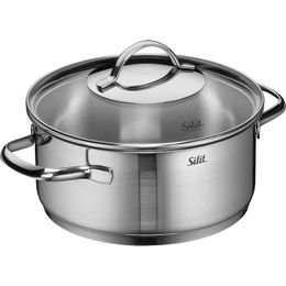 Silit Bratentopf &raquo;Achat&laquo; 2 Stk. tlg. Edelstahl 18/10 silber 2,5 l + &Oslash; 20cm + H&ouml;he 15,6cm