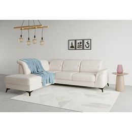 Sit & More sit&more Ecksofa &raquo;Sinatra L-Form&laquo; mit Ottomane, optional mit Kopfteilverstellung und Armteilfunktion beige 100% Polyester B/H/T: 251cm x 85cm x 220cm,