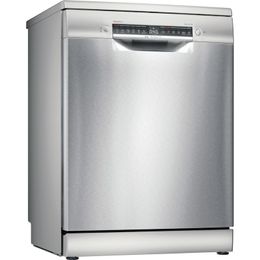 Bosch Standgeschirrsp&uuml;ler Serie 4 &raquo;SMS4EMI06E&laquo; 14 Ma&szlig;gedecke Automatische T&uuml;r&ouml;ffnung f&uuml;r Effizienz, flexible K&ouml;rbe & Schubladen silber Silence 