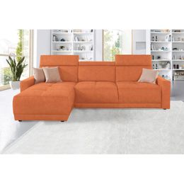DOMO collection Ecksofa &raquo;Ava mit moderner Sitzheftung & toller Doppelnaht, komfortabel, L-Form&laquo; mit Recamiere, inkl. Federkern, wahlweise mit 