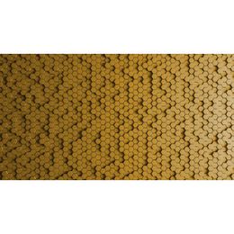 Livingwalls living walls Fototapete &raquo;Walls by Patel Honeycomb 1&laquo; glatt Vlies, Wand, Schr&auml;ge gelb Vlies B/L: 5m x 2,7m
