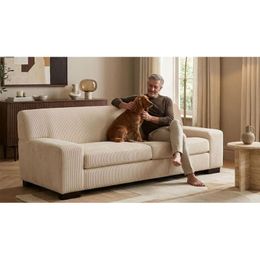 OTTO home 2-Sitzer &raquo;Faxxe 194 x 85 cm, auch mit Schlaffunktion&laquo; aus haustierfreundlichem Pet Friendly Cord beige B/H/T: 194cm x 74cm x 85cm, Cord, 