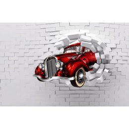 papermoon Fototapete &raquo;3D ABSTRAKT DESIGN-VINTAGE OLDTIMER WANDDEKO XXL&laquo; bunt Vlies B/L: 5m x 2,8m, Bahnen: 10 Stk.