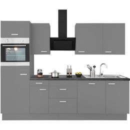 Optifit K&uuml;chenzeile &raquo;Parma&laquo; ohne E-Ger&auml;te, Breite 270 cm grau B/H/T: 270cm x 60cm