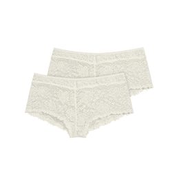 Nina von C. Damen Hipster "2er Pack Damen Hipster Millefleurs", Gr. 46, beige, Obermaterial: 52% Viskose CV. 40% Modal CMD. 8% Elasthan EL.,
