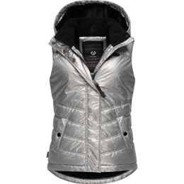 Ragwear Damen Steppweste "Hesty Bling", grau, Gr. XS, Obermaterial: 100% Nylon. Innenfutter: 100% Polyester. Wattierung: 100% Polyester, Westen,