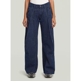 G-Star Raw G-STAR Damen Regular-fit-Jeans "Contor Barrel Wide Chino Jeans", blau, Gr. 27, Obermaterial: 100% Baumwolle, Jeans
