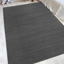 ANDIAMO Teppich &raquo;Jerez&laquo; rechteckig 8 mm H&ouml;he Kurzflor, gewebt, Uni-Farben, auch als L&auml;ufer grau Kunstfaser B : 67cm 1 Stk., 8mm, L: 140cm