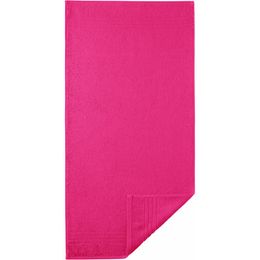 Egeria Badet&uuml;cher &raquo;Madison&laquo; Uni-Programm mit Streifenbord&uuml;re, reine Baumwolle lila Walkfrottee, Obermaterial: 100% Baumwolle B/L: 70cmx140cm, 1 Stk., 