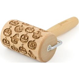 Folkroll Teigroller &raquo;3D-Motiv-Teigrolle&laquo; Halloween braun Massivholz 9,5cm