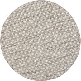 MyFlair Teppich &raquo;Ava&laquo; rund 7 mm H&ouml;he Uni Farben, meliert, Sisal-Optik, auch in rechteckig erh&auml;ltlich grau Polyester B : 120cm &Oslash; 120cm 1 Stk., 7mm, L: 120cm &Oslash; 