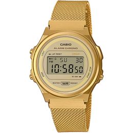 CASIO VINTAGE Damen CASIO VINTAGE Chronograph Quarzuhr, Armbanduhr,Damenuhr,Herrenuhr, Digitialuhr, Edelstahlarmband gold Einheitsgr&ouml;&szlig;e