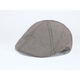 Chillouts Herren Chillouts Schieberm&uuml;tze &raquo;Kyoto Hat&laquo; mit modernem Karomuster & Gummizug grau Einheitsgr&ouml;&szlig;e