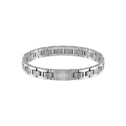 BOSS Herren BOSS Armband &raquo;Schmuck Edelstahl Armschmuck Gliederkette METAL LINK&laquo; silber 21cm, Edelstahl