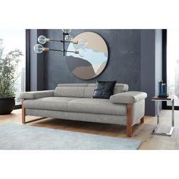 W.Schillig 2-Sitzer &raquo;finn wahlw. mit Sitztiefenverstellung & Kopfst&uuml;tzenverstellung, bequem&laquo; German Design Award 2016, Fu&szlig;gestell Nussbaum natur, 