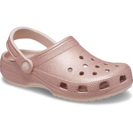 Crocs Damen Hausschuh &raquo;Classic Glitter Clog, Badesandale&laquo; , Sommerschuh, Schlappen, Schlupfschuh mit Glitzer verziert rosa 37