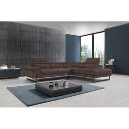 Egoitaliano Ecksofa &raquo;Queenie, extravagantes Sofa mit erstklassigem Sitzkomfort, L-Form&laquo; mit verstellbarer Armlehne und Kopfteilen f&uuml;r Wohlf&uuml;hlkomfort braun Luxus-
