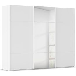 Rauch Schwebet&uuml;renschrank &raquo;Kleiderschrank Schrank Garderobe Schlafzimmerschrank SCALE-TRIO&laquo; edle dreigeteilte Front mit 2 Zierleisten und Spiegel MADE