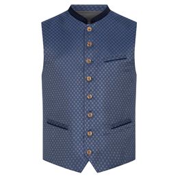 N&uuml;bler N&Uuml;BLER Herren Trachtenweste "Trachtengilet Kaale", blau, Gr. 50, Obermaterial: 70% Polyester PES. 30% Viskose CV., Westen