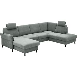 Die PlanBar Wohnlandschaft &raquo;ZE-EM18013 U-Form, Breite 305 cm&laquo; wahlweise mit Kopfst&uuml;tzen und Liegearmlehne 100% Polyester B/H/T: 305cm x 90cm x 200cm, 