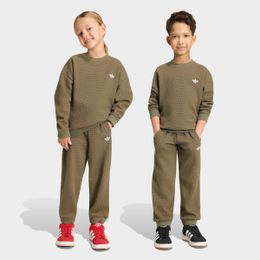 M&auml;dchen Trainingsanzug "SET AUS UND", braun, Gr. 122, adidas originals, Obermaterial: 52% Polyester, 48% Baumwolle, Sportanz&uuml;ge, f&uuml;r Kinder,