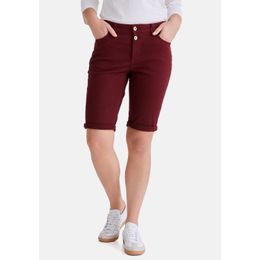 STOOKER WOMEN Damen Bermudas "KORFU Bermuda Boyfriend Fit", rot, Gr. 42, Denim/Jeans, 98% Baumwolle, 2% Elasthan, Hosen, Bermuda 5-Pocket Boyfriend