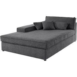 OTTO home Ottomane &raquo;Enid&laquo; einzeln stellbar oder als Teil eines Modulsofas, fester Sitzkomfort schwarz Baumwollmix (60% Baumwolle/40% Leinen);Struktur 