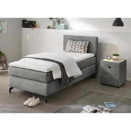 Jockenh&ouml;fer Boxspringbett &raquo;"Alinas" inkl. Topper&laquo; erh&auml;ltlich in unterschiedlichen Breiten und Farbvarianten grau Bezug Bett: Feinstruktur (100% Polyester);Topper 