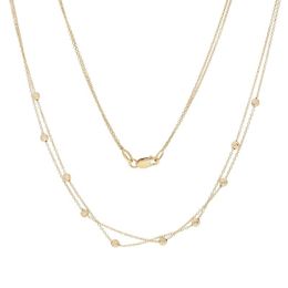 Firetti Damen Collier &raquo;Schmuck Geschenk Gold 375 Halsschmuck Halskette Ankerkette Kugeln&laquo; Gelbgold 375, L: 45 B: 2mm