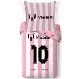 Quelle Kinderbettw&auml;sche &raquo;Messi No Limits Just Dream&laquo; 2 100% Baumwolle rosa Linon, Obermaterial: 100% Baumwolle B/L: 135cm x 200cm, 1 Stk., 1 Stk., Linon, B/L