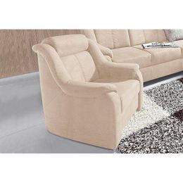 Sit & More sit&more Sessel &raquo;Basel&laquo; wei&szlig; Luxus-Microfaser (aus 100% Polyester);NaturLEDER (echtes Rindsleder);SOFTLUX -Kunstleder;Altara Nubuck , die 